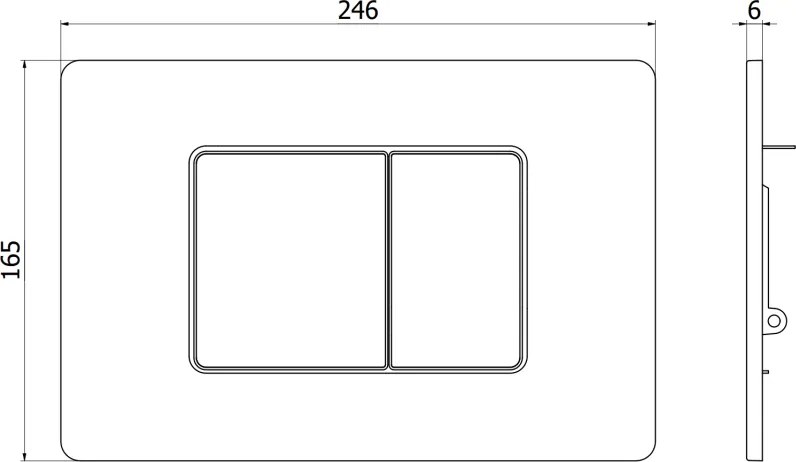 Mexen Tex 05, splachovací tlačítko z nerezavějící oceli, šedá matně-broušená, 6105-12