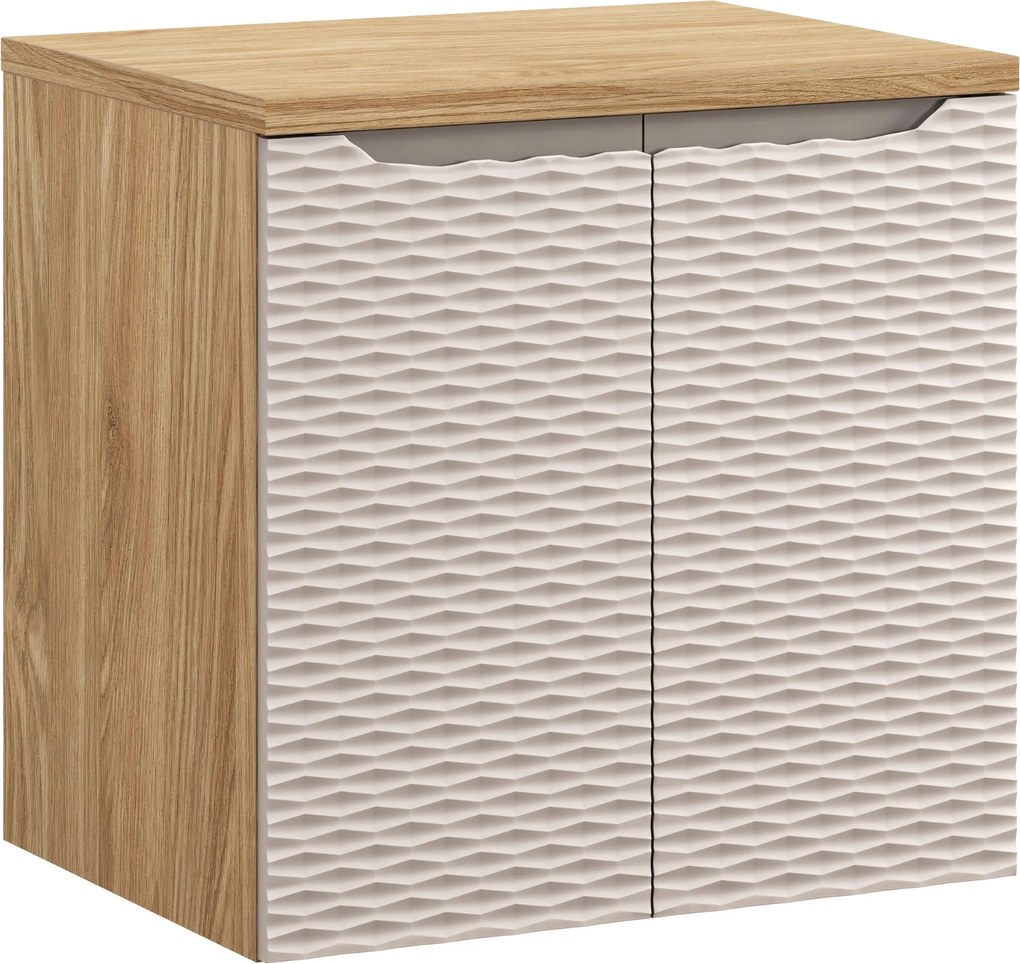 Comad Koupelnová skříňka pod deskové umyvadlo Ocean Beige 60 béžová/dub olejovaný