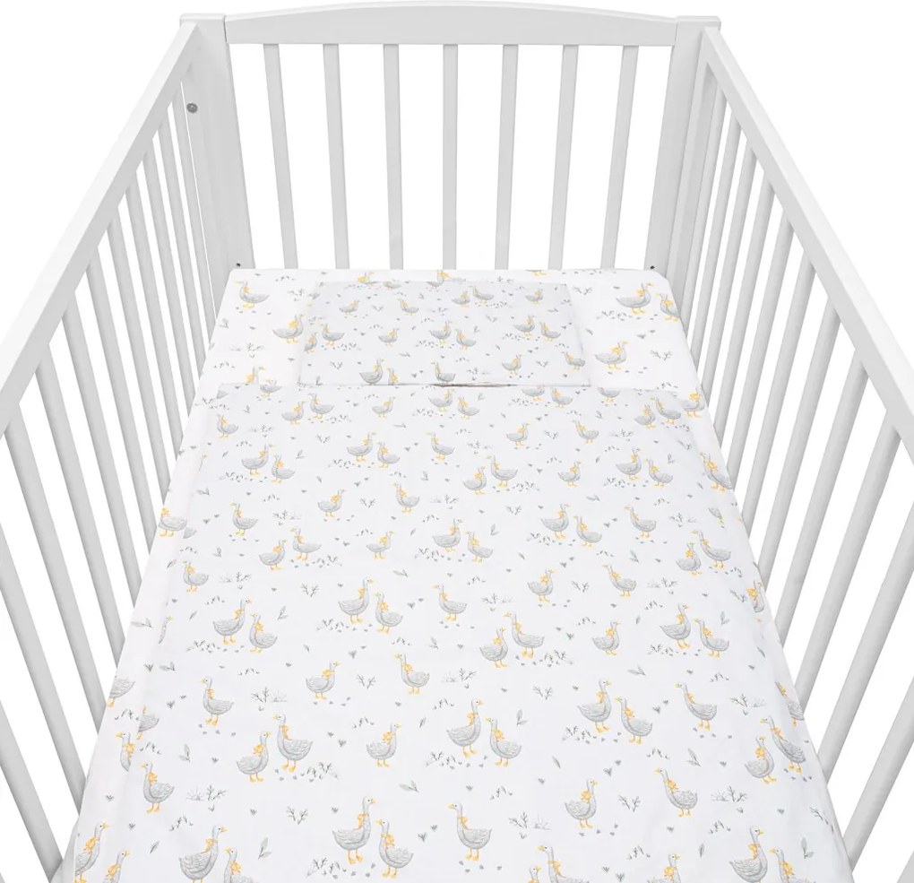 Bavlněný set do postýlky s výplní New Baby Husičky 90x120cm