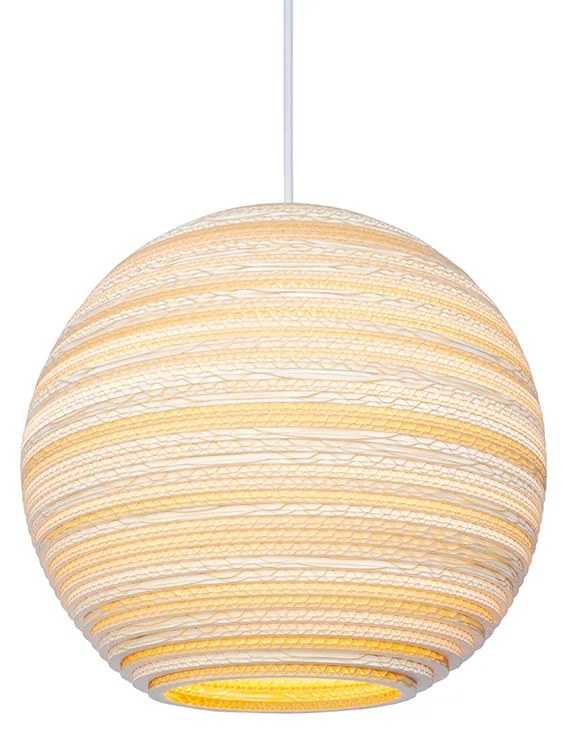 Závěsné kartonové kulaté svítidlo Moon Dekor: Blonde, Rozměr: ø 360 mm x 310 mm