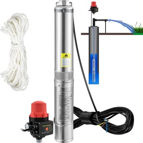 ponorné čerpadlo do hlubokých studní, 550 W 230 V/50 Hz, 50 l/min. 89 m hlava, 20 m