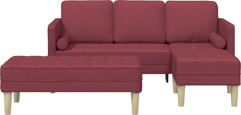 Set pohovek 2 ks Víno Červené Polyester 3329255