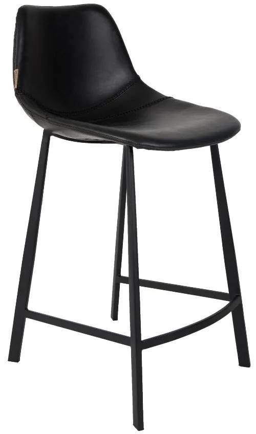 DNYMARIANNE -25% Černá vintage barová židle DUTCHBONE Franky 65 cm
