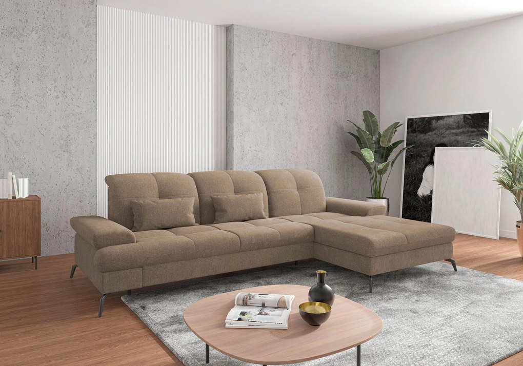 XXXLutz ROHOVÁ SEDAČKA, textil, světle hnědá Sit & More - Sedací soupravy - 000144009901