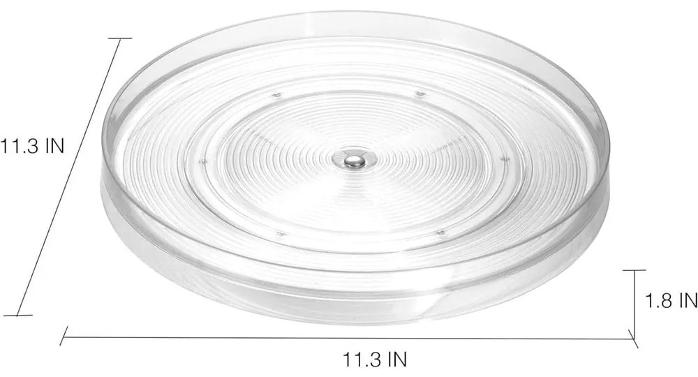 Otočný plastový organizér na kořenky ø 29 cm Linus – iDesign