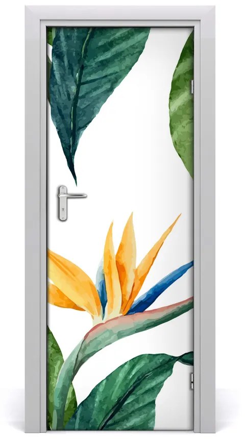 Samolepící fototapeta na dveře Strelitzia reginae 75x205 cm