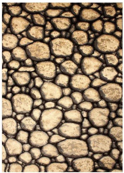 Kusový koberec Kameny hnědý, Velikosti 120x170cm | BIANO