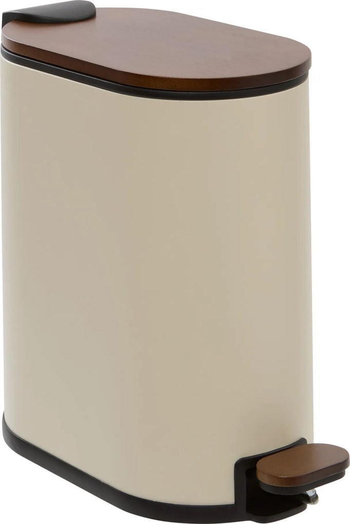 Koupelnový koš ARGILEO, 5 L, bambusový - béžový