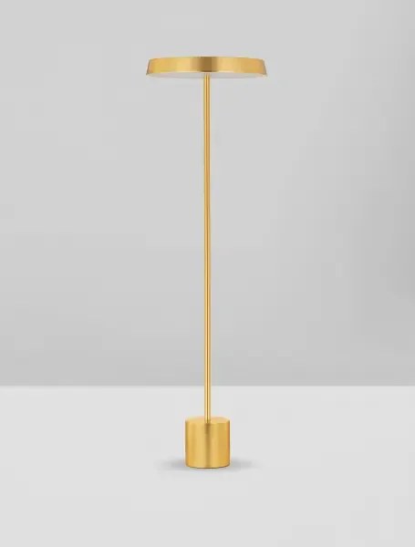 LED zlato-černá stojací lampa Vetro