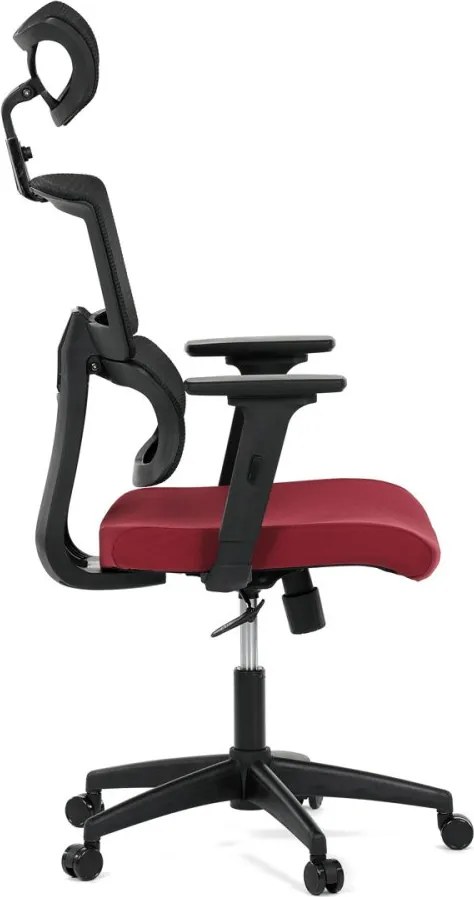 Kancelářská židle KA-B1025 BOR, houpací mechanismus, červená síťovina (63 x 68) cm