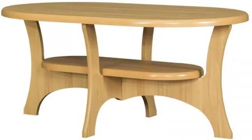 Celý oválný stůl o rozměrech 130 cm x 80 cm