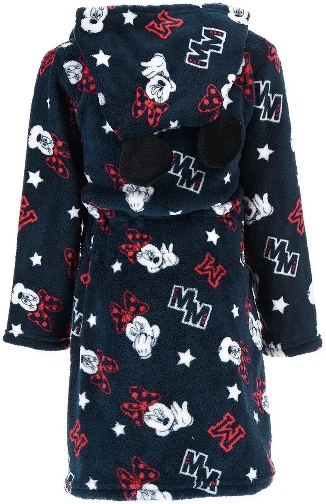 Dětský / dívčí coral fleece župan s kapucí Minnie Mouse - Disney, EU 104 Tmavě modrá