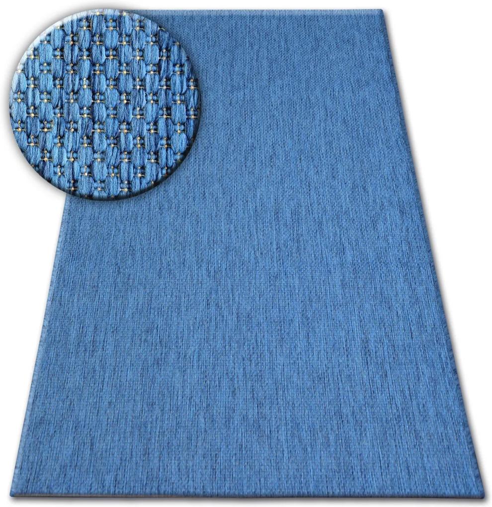 Kusový sisalový koberec Riddim modrý 80x150