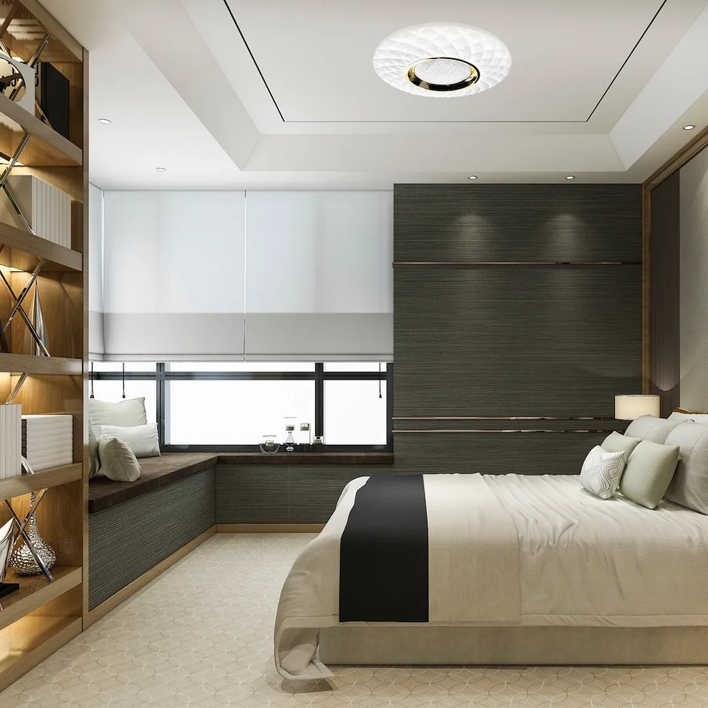 Stropní LED svítidlo Tokyo, 1x LED 48w, 3000-6000k, w/g, s ovladačem
