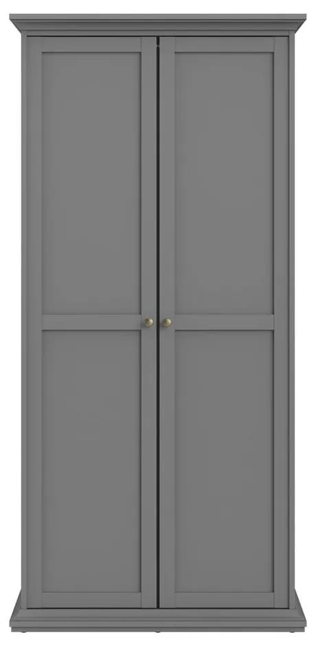 Tmavě šedá šatní skříň 96x201 cm Paris - Tvilum