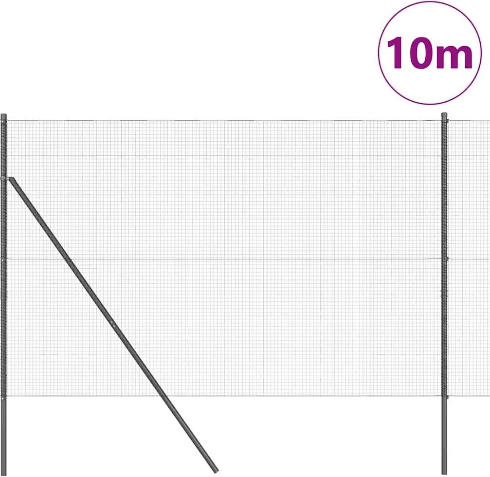 Zemní upevnění svařované drátěné ploty 10 x 1,5 m Šedá Síťovina 3351822