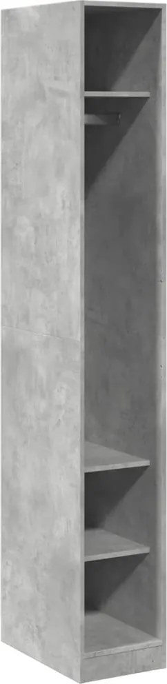 Šatní skříň betonově šedá 30 x 50 x 200 cm kompozitní dřevo 3307687
