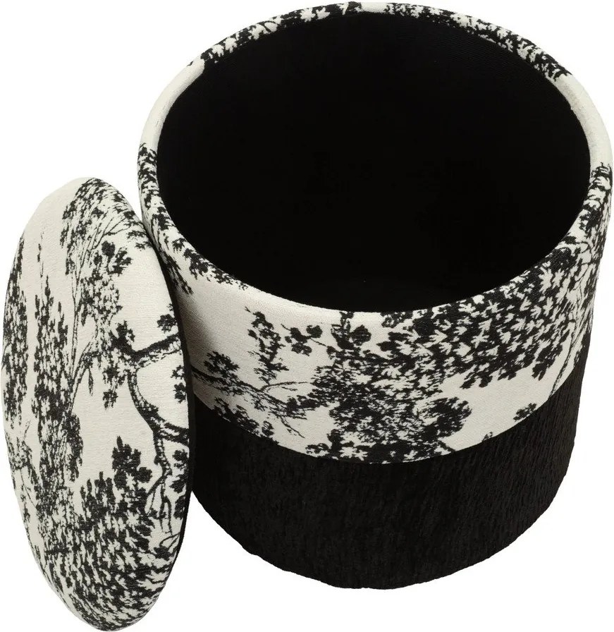 Černobílý taburet Oriental Style – Mauro Ferretti