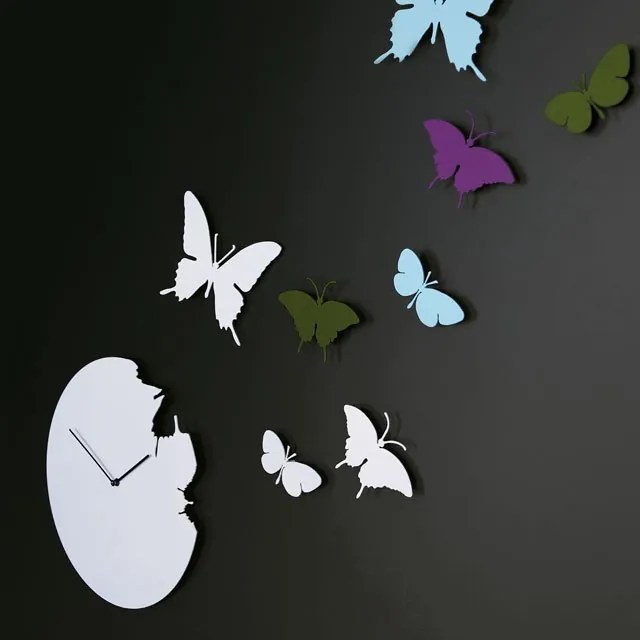 Designové hodiny Diamantini & Domeniconi Butterfly green 40cm