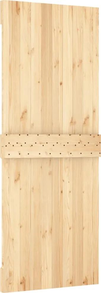 vidaXL Posuvné dveře s kováním 80 x 210 cm masivní borové dřevo [3203095]