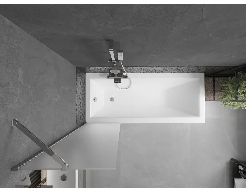 Mexen Next, vanová zástěna 1-křídlová 50 x 150 cm, fixní křídlo, 6 mm námraza sklo, chromový profil, 895-050-000-00-30-01