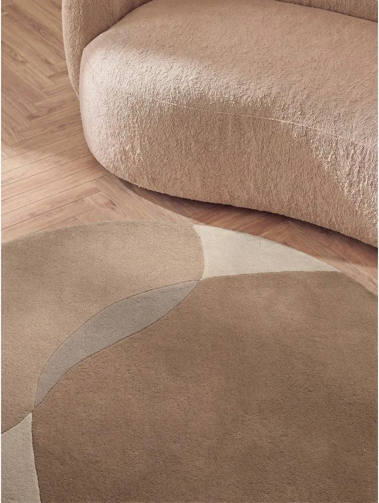 Béžový vlněný kulatý koberec ø 200 cm Ovia – Villeroy&Boch