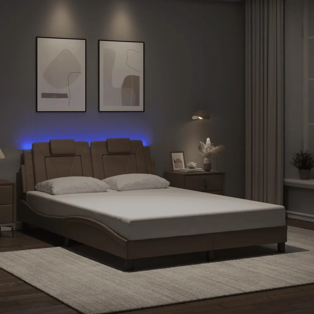 Rám postele Viana s LED bez matrace cappuccino 120 x 200 cm 3214012