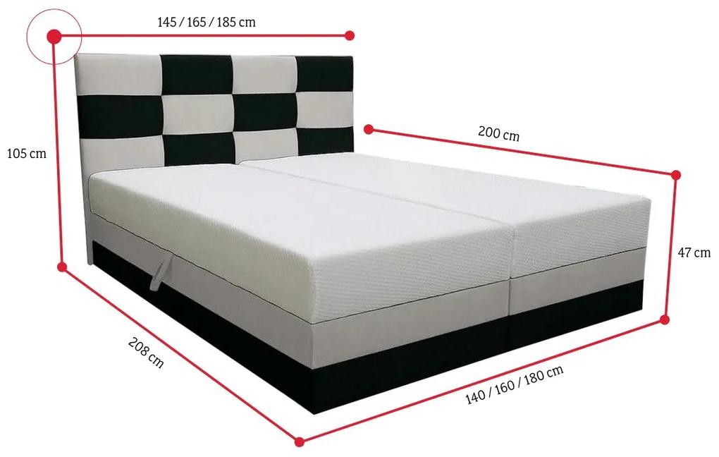 Manželská postel MONA včetně matrace, 160x200, Sawana 14/Sawana 13