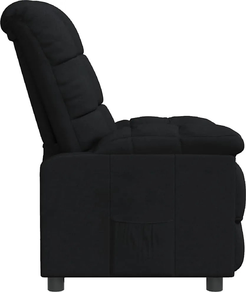 Polohovací křeslo černé textil 289798