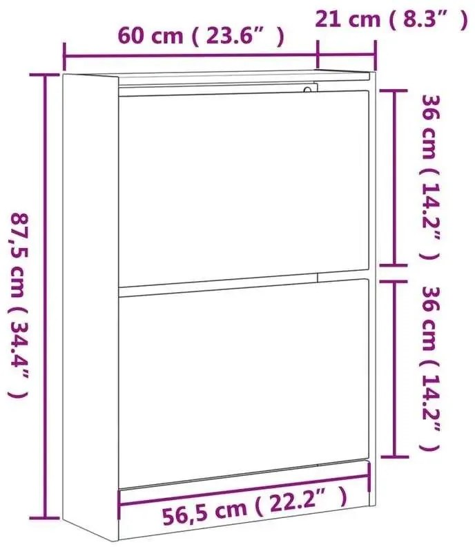 Botník, dřevo, dub sonoma, NoBi LUSHKA