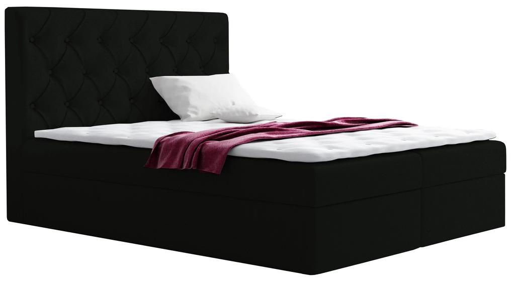 Eka Kontinentální čalouněná postel Elegant - Fresh (180x200 cm) Barva látky - Fresh: Zelenošedá (16)