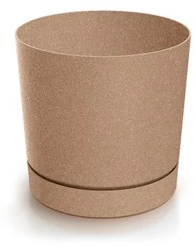 PROSPERPLAST Květináč - TUBO P Eco Wood Průměr: 19,8 cm, Barva: naturo