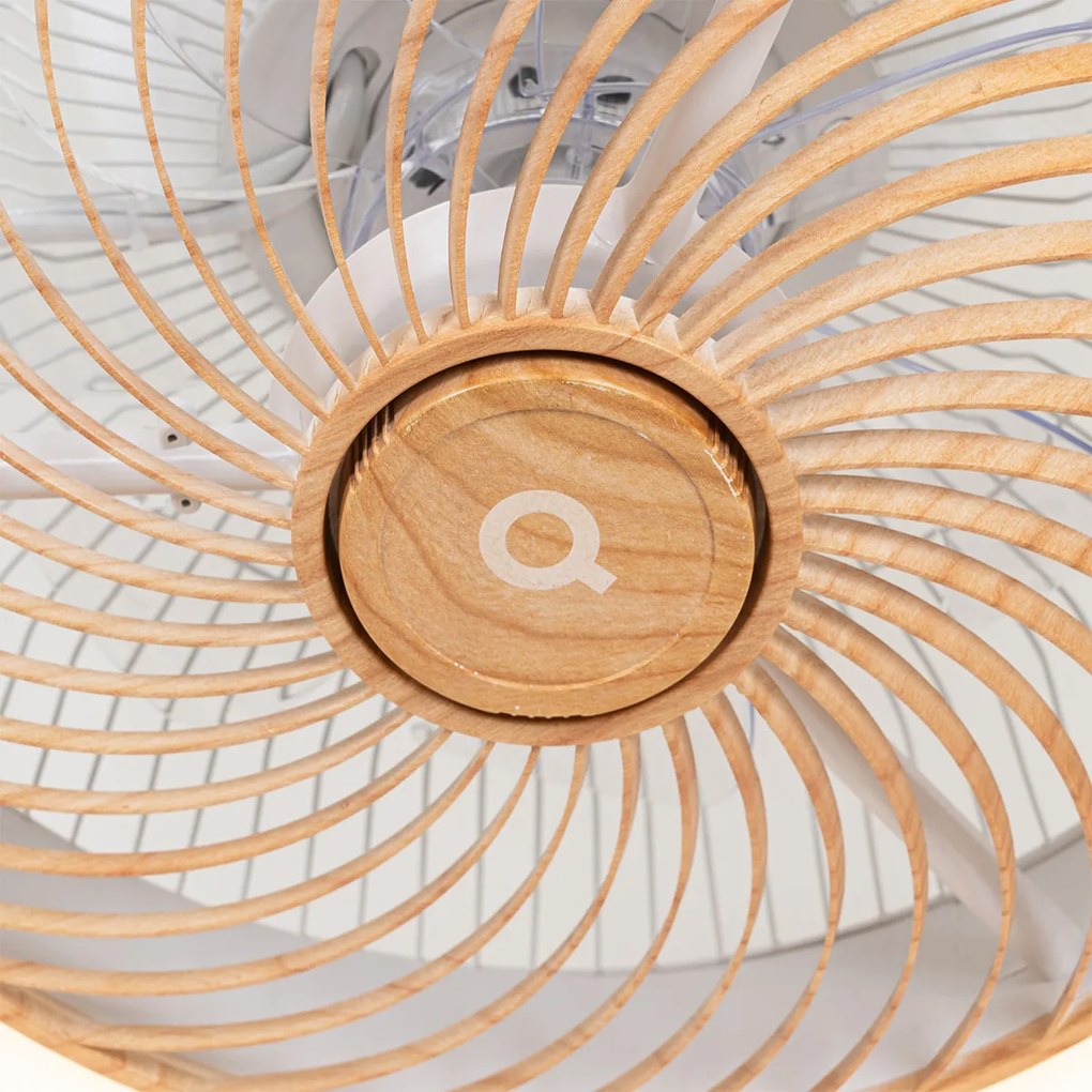 Stropní ventilátor dřevěný vč.LED s dálkovým ovládáním - Clima