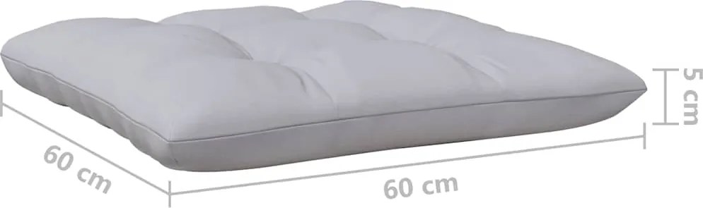4dílná zahradní sedací souprava s šedými poduškami borovice 3096027