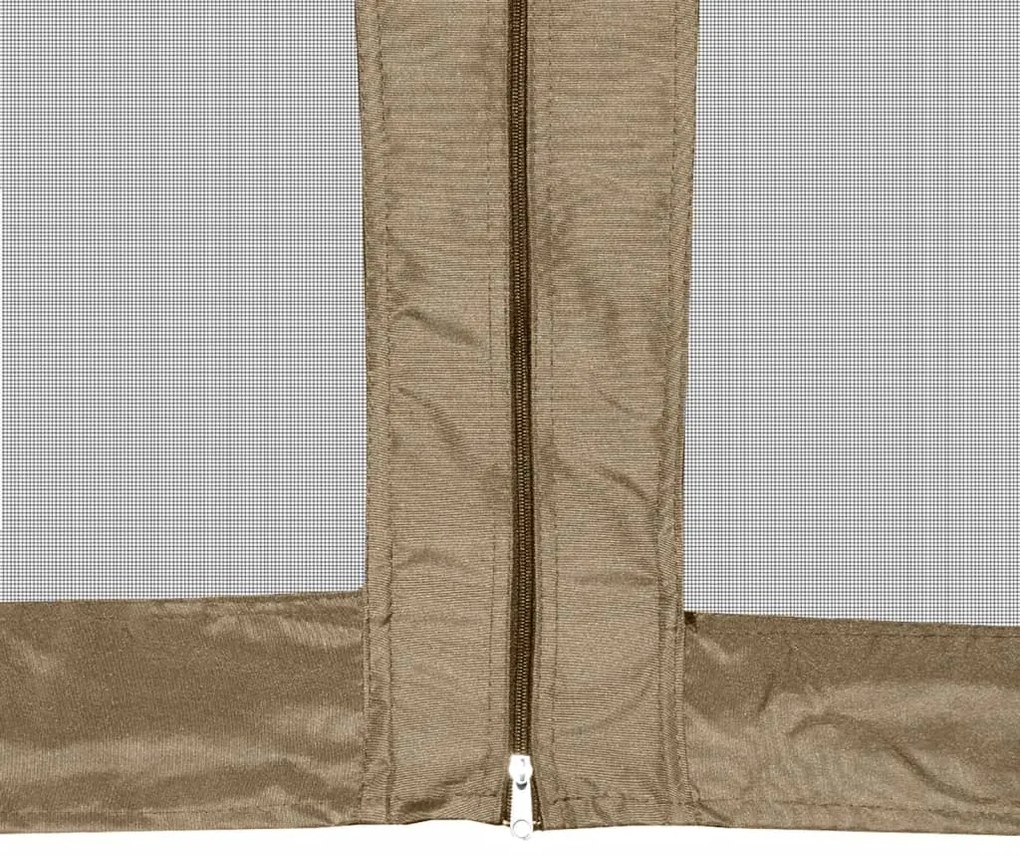 Šestihranný pop-up stan s bočnicemi 3,6 x 3,1 m taupe 220 g/m², 362013