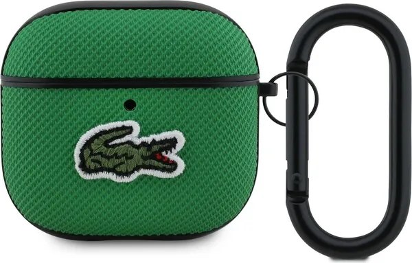Lacoste Petit Pique Croc Logo Patch pouzdro AirPods 4 zelené