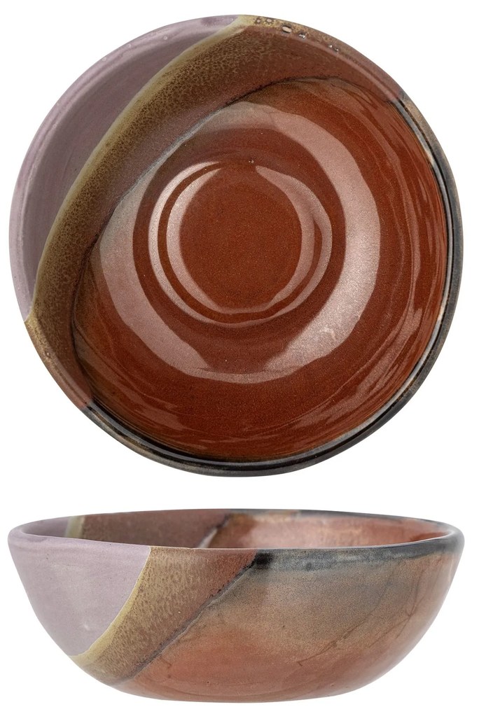 Bloomingville Kameninová miska Paula Purple, hnědá barva, keramika