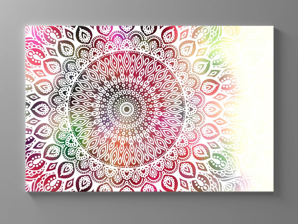 Obraz jarní mandala Rozměr: 120 x 80 cm