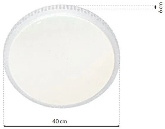 LED Stmívatelné stropní svítidlo CRUZ s dálkovým ovladačem 1xLED/40W/230V 2000lm