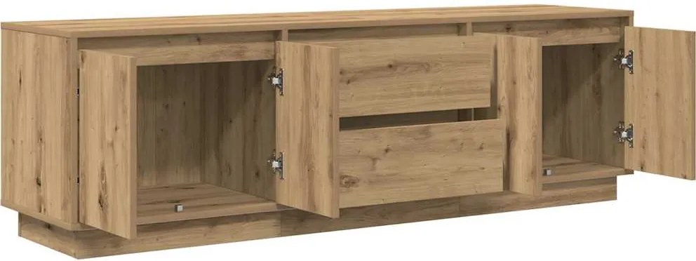 TV skříňka s LED osvětlením dub artisan 160,5x41x50 cm 3328434