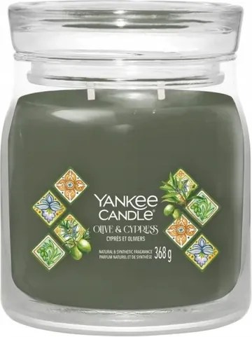 Střední svíčka Signature Olive & Cypress Yankee Candle