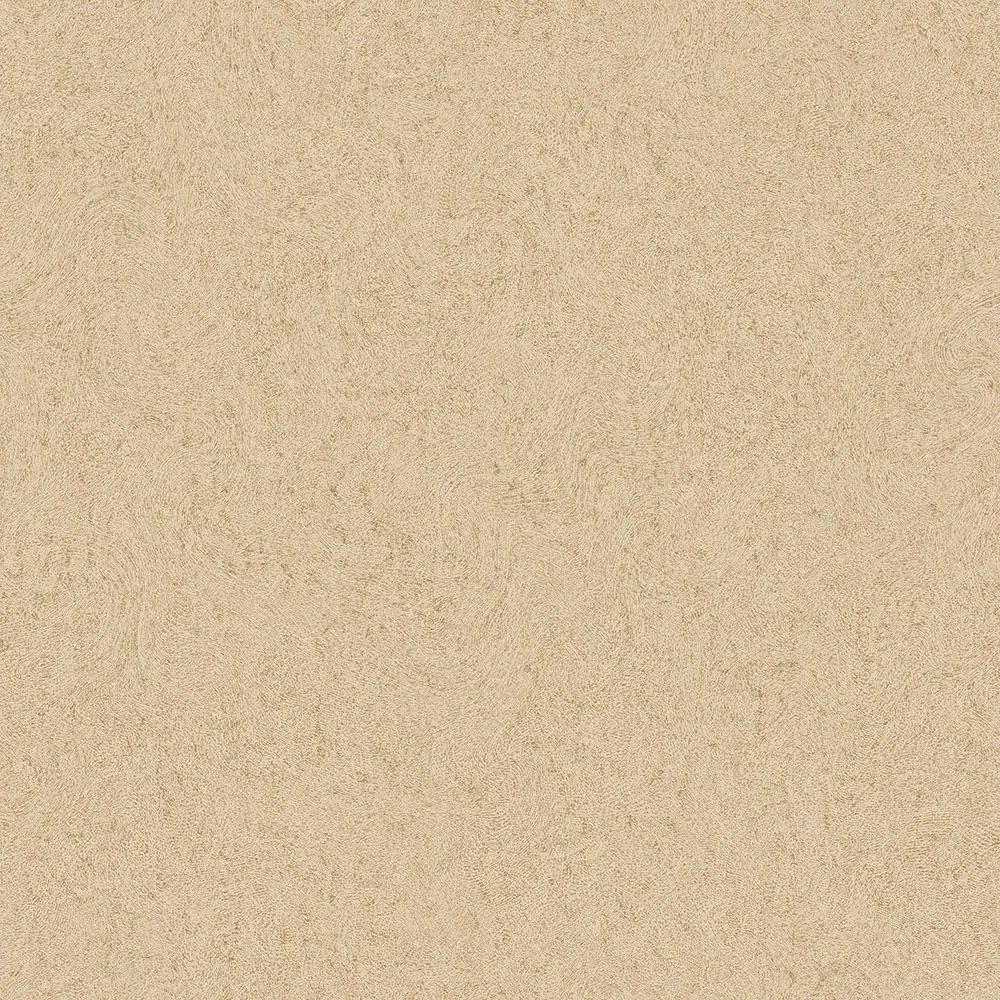 Luxusní béžovo-zlatá vliesová tapeta s vlnkami WL220557, Wll-for 2, Vavex