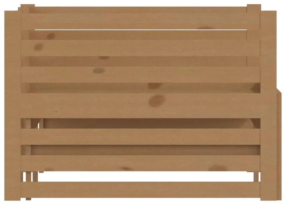 vidaXL Výsuvná válenda medově hnědá borové dřevo 2 x (90 x 200) cm