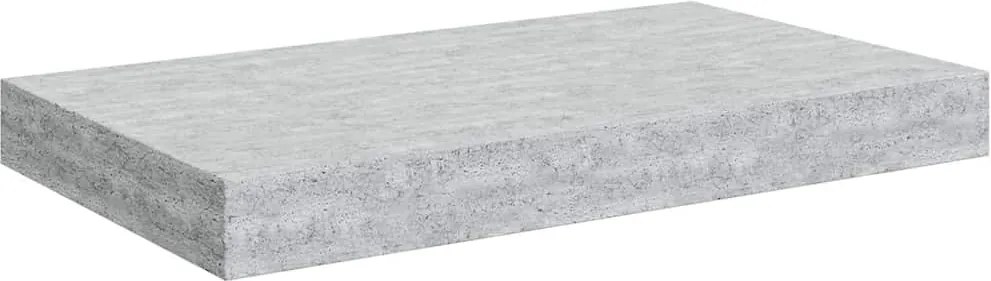 Plovoucí nástěnné police 4 ks betonově šedé 40x23,5x3,8 cm MDF 326593