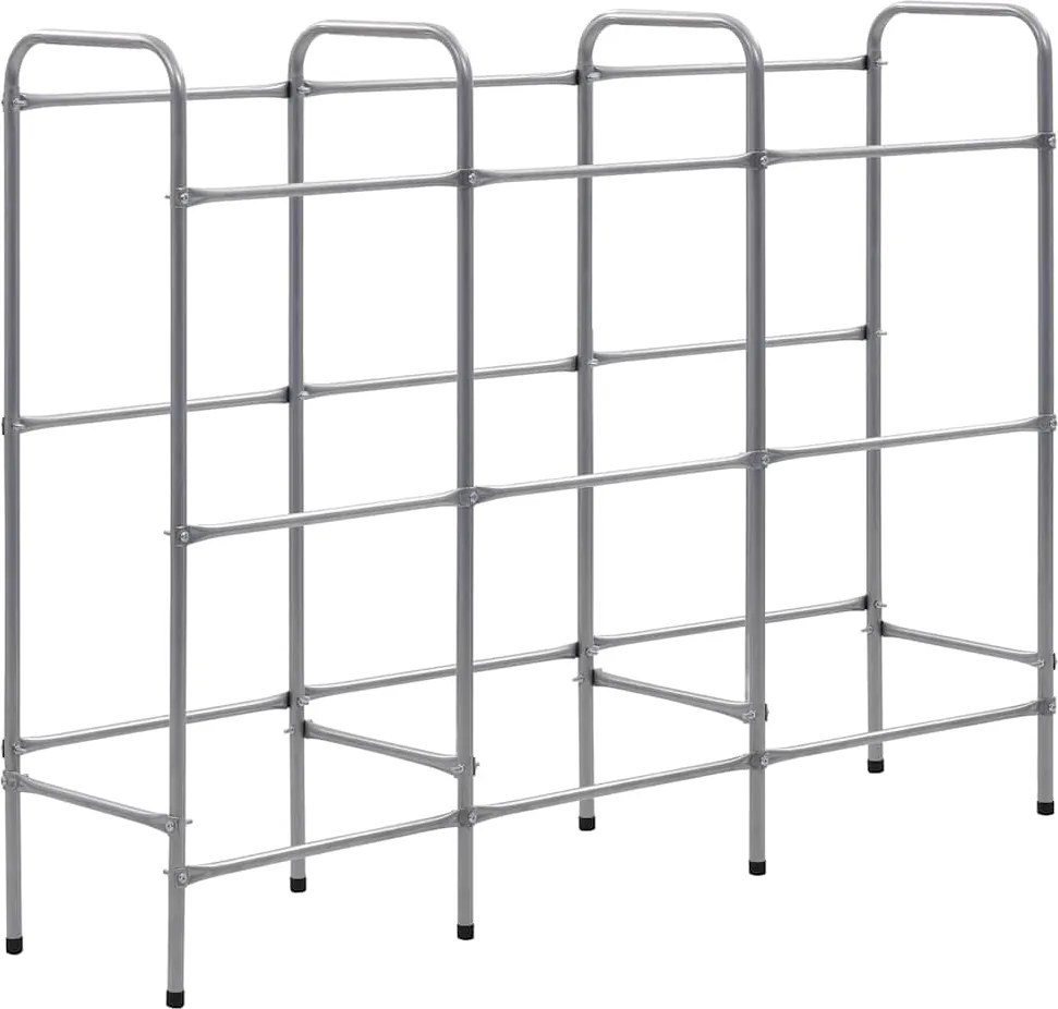 Skladový regál na 9 přepravek stříbrný 145 x 33 x 116 cm ocel 285214