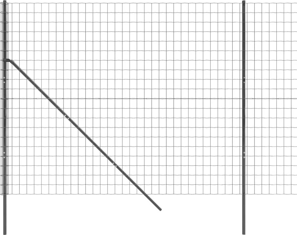 Drátěný plot antracitový 1,4 x 25 m pozinkovaná ocel 154219