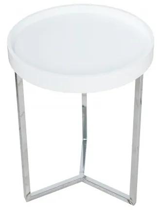 Odkládací stolek Cotis 40, stříbrná podnož
