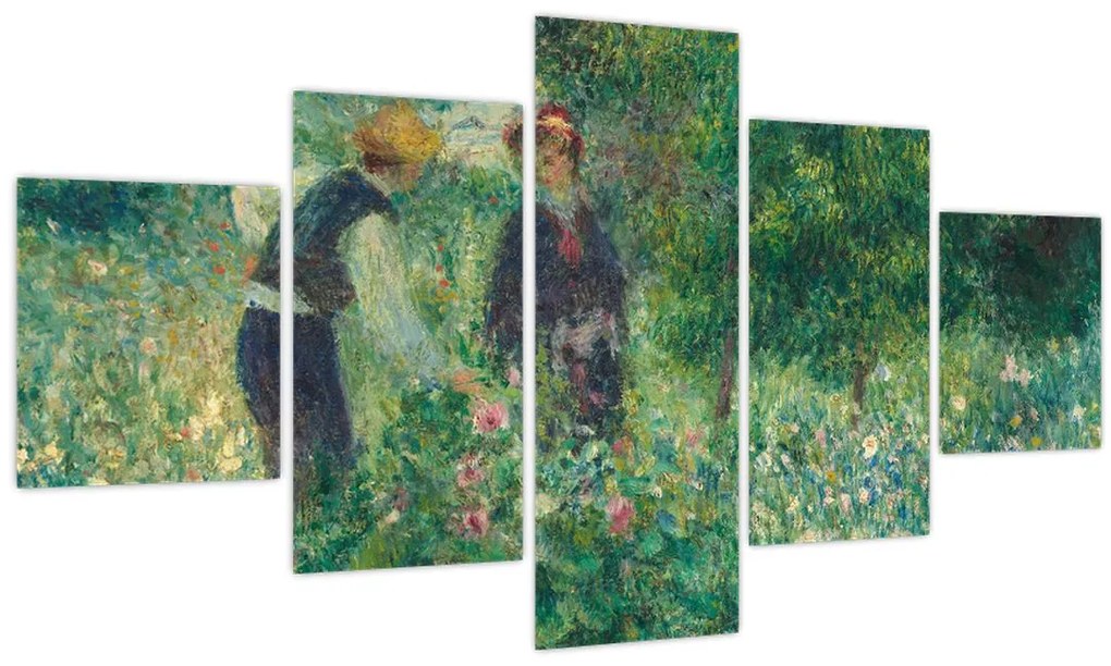 Obraz - Auguste Renoir, Picking Flowers, reprodukce (125x70 cm)