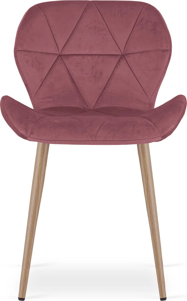 Jídelní židle MANGO VELVET, tmavě růžová