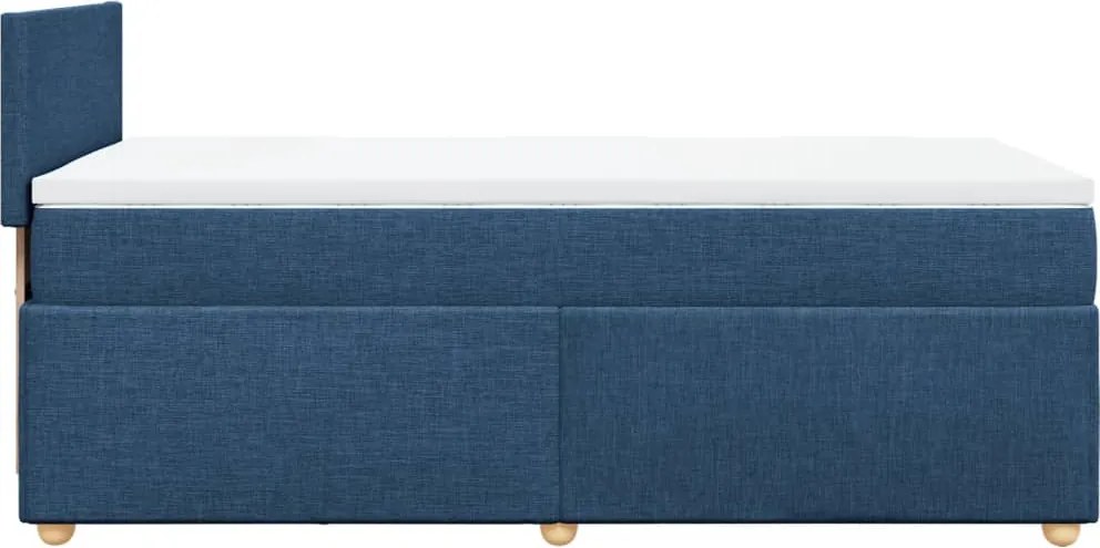 Box spring postel s matrací modrá 90x200 cm textil 3286562